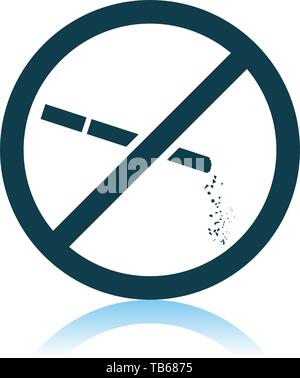 No smoking icon. Shadow reflection design. Vector illustration Stock ...