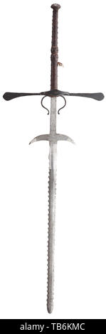 A Styrian sword, circa 1600. Double-edged blade of lenticular section ...
