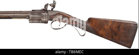 A flintlock revolver rifle, Collier system, London, circa 1820/25 ...