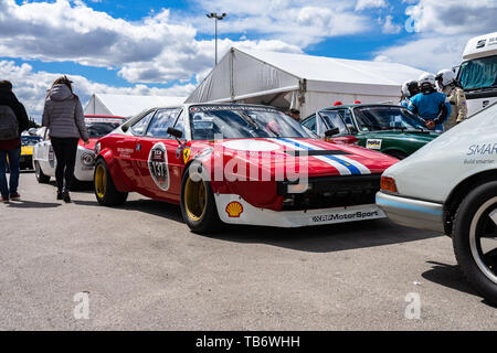 Ferrari 308 GT4 in montjuic spirit Barcelona circuit car show Stock ...