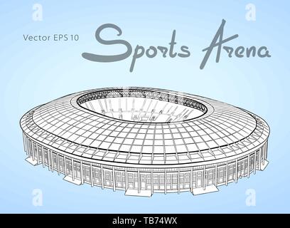 Sports arena. Hand drawn sketch vector Stock Vector Image & Art - Alamy