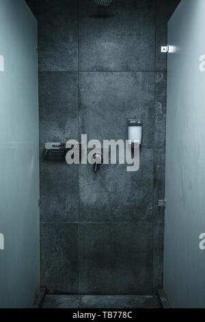 Bodybuilder. Modern Interior Of A Shower Room In Fitness Center Gym ...