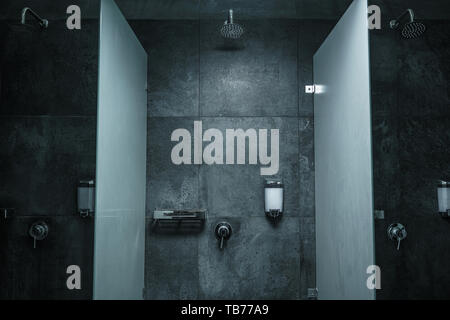 Bodybuilder. Modern Interior Of A Shower Room In Fitness Center Gym ...