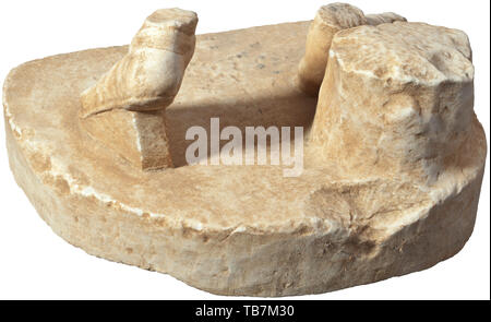 A Roman marble base with feet and tree stump of a statue of Apollo, 1st ...