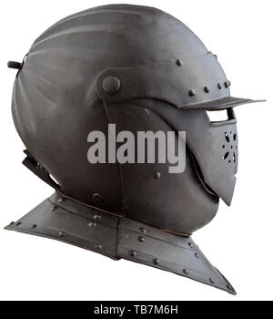 A Flemish cuirassier helmet, circa 1600, Two-piece skull with ...