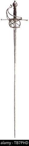 A German military rapier,circa 1600 Slender blade of flattened ...