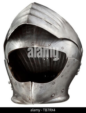 A well-formed South German Maximilian fluted armet of distinctive ...