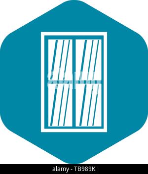 White latticed rectangle window icon digital blue Stock Vector Image ...