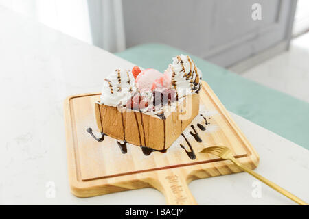 Desserts are here. Cold drink products Stock Photo - Alamy