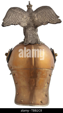 Prussian Garde-du Corps parade helmet with eagle top ornament , pre ...