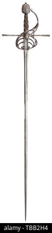 A magnificent chiselled Italian sword,circa 1600 A double-edged blade ...
