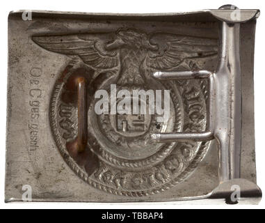 THE JOHN PEPERA COLLECTION, An SS EM/NCO Belt Buckle, Stamped nickel ...