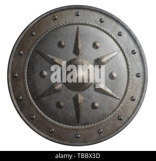 round metal shield isolated Stock Photo - Alamy