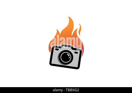 Fire Shutter Photography Logo Design Stock Vector Image & Art - Alamy