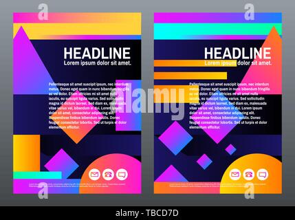Covers templates set with graphic geometric elements. Applicable for ...