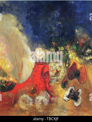 Odilon Redon - Red Sphinx Stock Photo - Alamy
