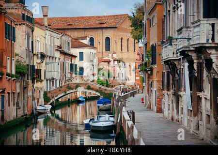 Venice canal view with historical buildings. Italy Stock Photo - Alamy