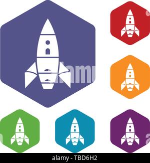 Rocket speed icons vector hexahedron Stock Vector Image & Art - Alamy