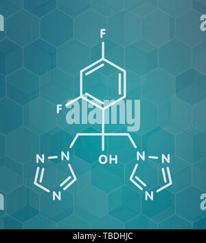 Chemical structure of fluconazole, an antifungal drug used in the ...