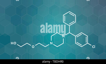 Hydroxyzine antihistamine drug. Used include treatment of itching ...