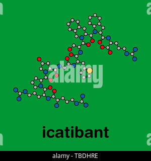 Icatibant hereditary angioedema drug molecule (orphan drug). Stylized ...