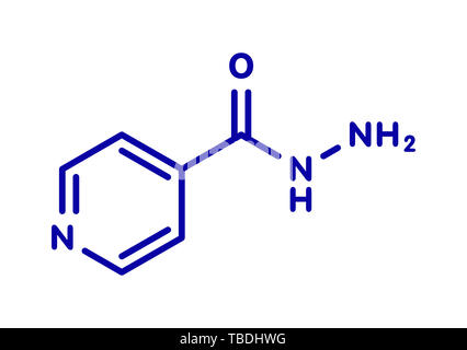 Isoniazid (isonicotinylhydrazine, INH) tuberculosis antibiotic drug ...