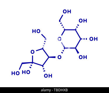 Lactulose chronic constipation drug (laxative) molecule. Stylized ...
