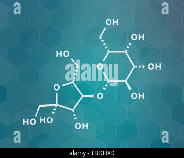 Lactulose chronic constipation drug (laxative) molecule. Stylized ...