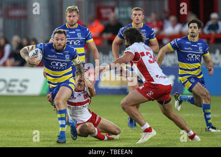 Hull KR Daryl Clark with the ball during the Grand Final Semi Final ...