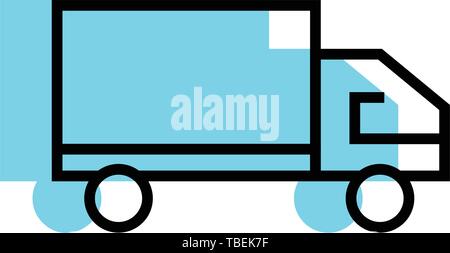 delivery truck vector icon Linear icon. Editable stroke line Stock ...