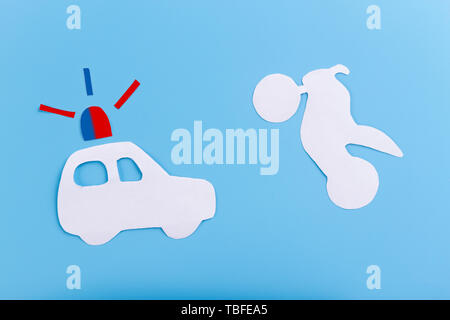 police car chase. cartoon styled concept Stock Photo - Alamy