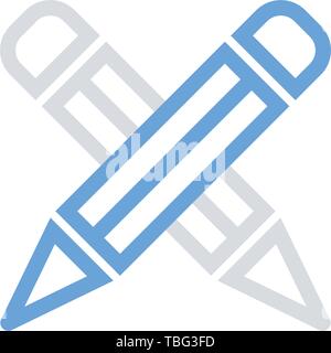 Two pencil vector icon Stock Vector Image & Art - Alamy
