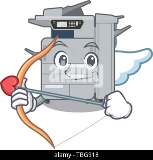 Office copier cartoon character with love cute emoticon Stock Vector ...