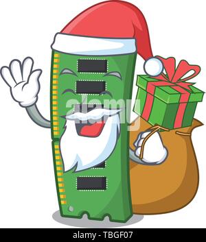Santa RAM memory card above cartoon table Stock Vector Image & Art - Alamy