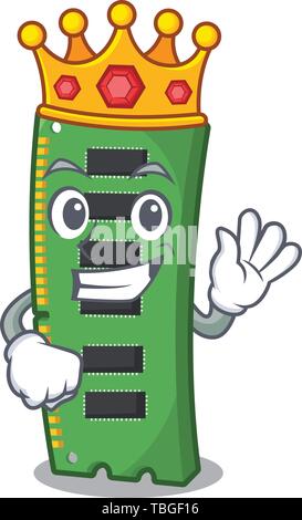 King memory card mascot cartoon Stock Vector Image & Art - Alamy