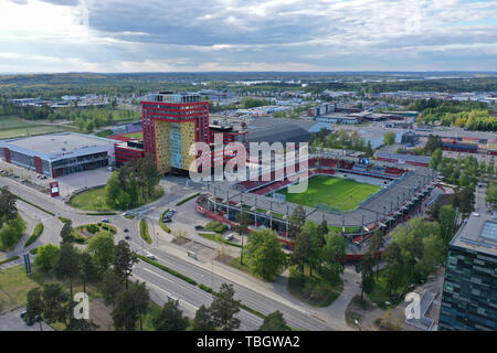 View of Vida arena and Myresjöhus arena, Växjö, which is part of the ...