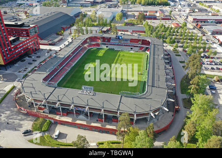 View of Vida arena and Myresjöhus arena, Växjö, which is part of the ...