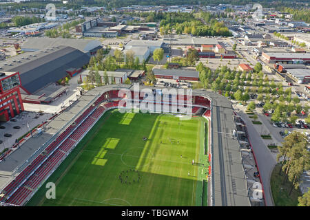 View of Vida arena and Myresjöhus arena, Växjö, which is part of the ...