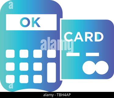 pin code for pay pos terminal color icon vector illustration Stock ...