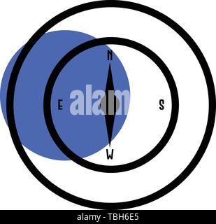 Compass flat icon - Direction sign Stock Vector Image & Art - Alamy