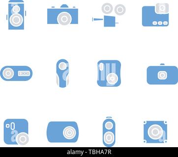 Camera icons on white background. Vector illustration Stock Vector ...
