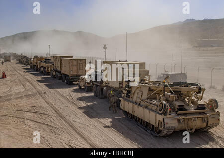 FORT IRWIN, Calif. – Vehicles from 1st Squadron, 11th Armored Cavalry ...
