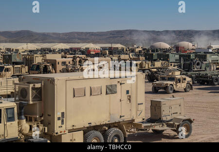 FORT IRWIN, Calif. – Vehicles from 1st Squadron, 11th Armored Cavalry ...