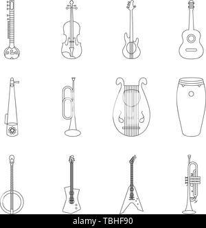 Stringed musical instruments, harp. Design layout for banners ...