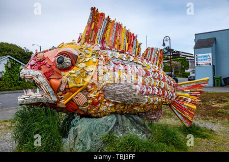 Henry the Fish made of recycled plastic washed ashore in Old Town ...