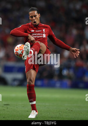 Liverpool's Virgil van Dijk at the final whistle after the Premier ...