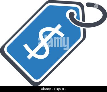 Vector illustration of the blue badge with dollar sign in ink stamp ...