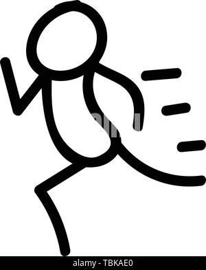 Stick figure - boy running icon Stock Vector Image & Art - Alamy
