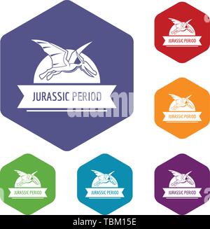 Jurassic nature icons vector hexahedron Stock Vector Image & Art - Alamy