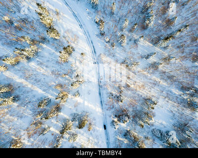 Big Snow Mountain Forest Lane Stock Photo - Alamy
